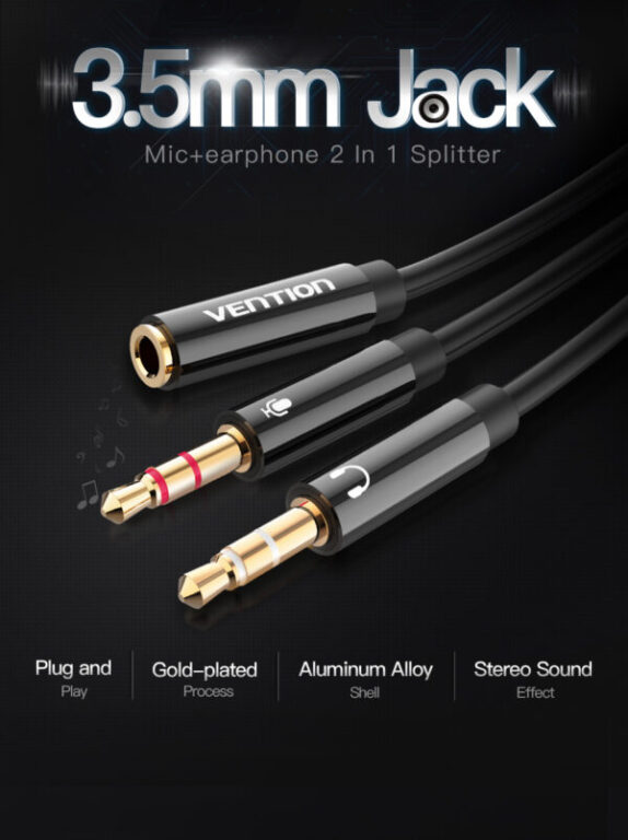 Kabel Aux Audio Splitter 3.5mm Female to 2 Male - ELS.ID